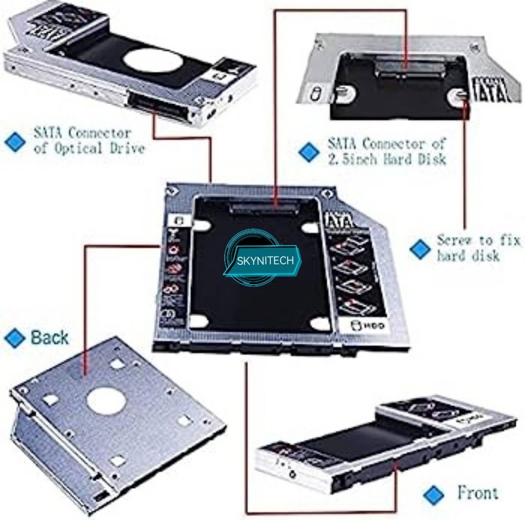 Second HDD caddy( 9mm&9.5mm) for 2.5" internal, Computers & Tech, Parts ...