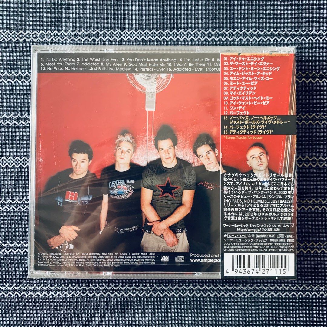 Simple Plan - No Pads, No Helmets... Just Balls [Japan Tour Edition] CD ...