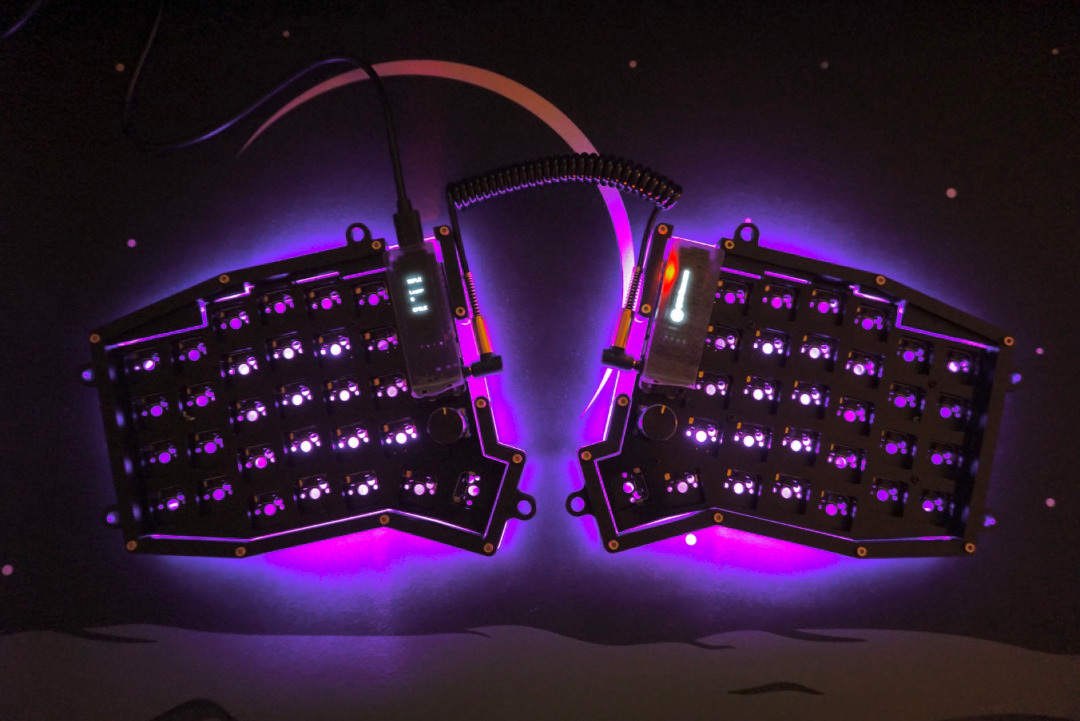 Sofle V2 Split Keyboard MX Hotswap Stacked Acrylic Case with RGB ...