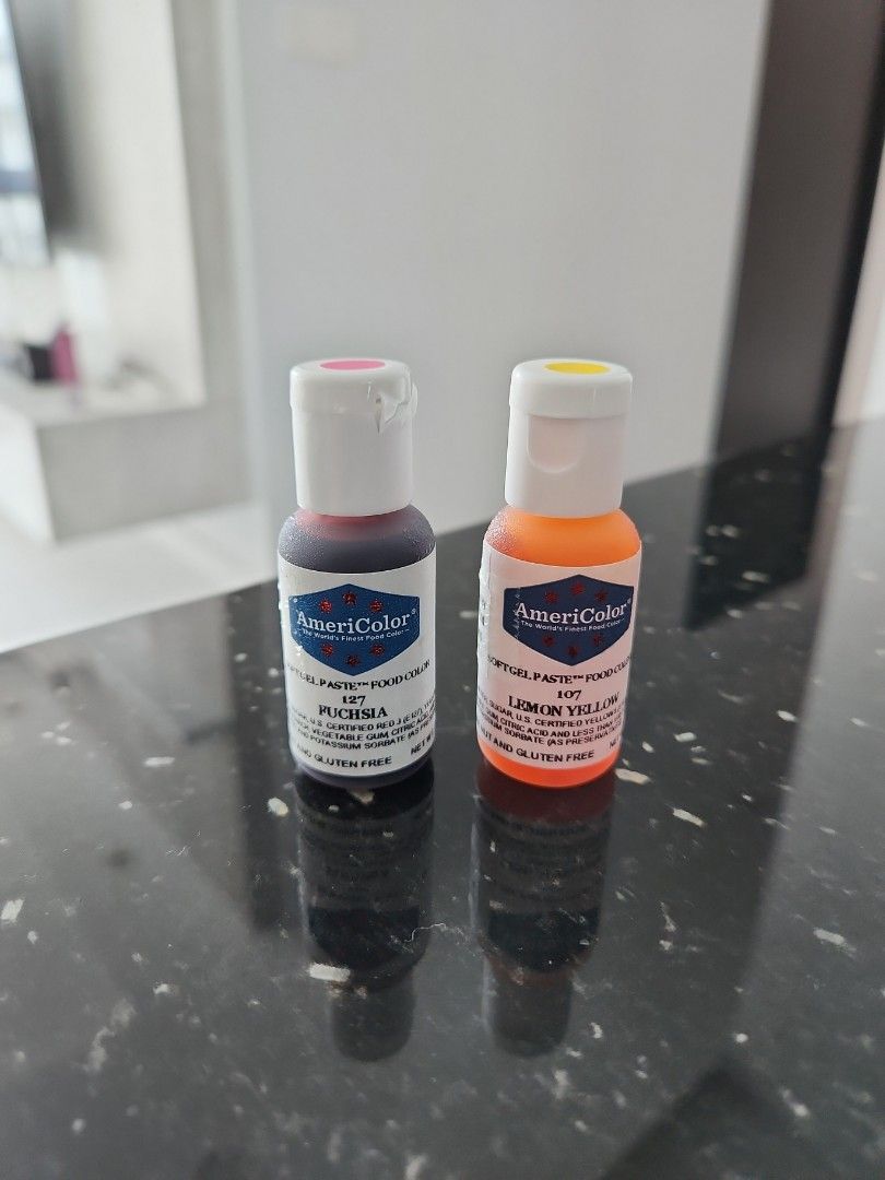 Softgel Paste Food Color (Fuchsia and Lemon Yellow), Food & Drinks ...