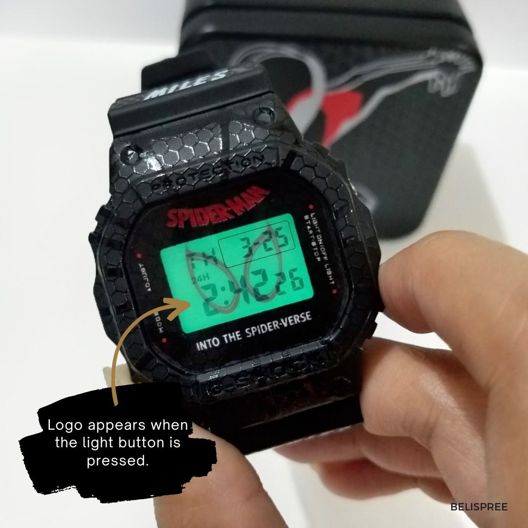 Spiderman Custom Designed Watch G Shock DW-5600 Spider Verse Design ...