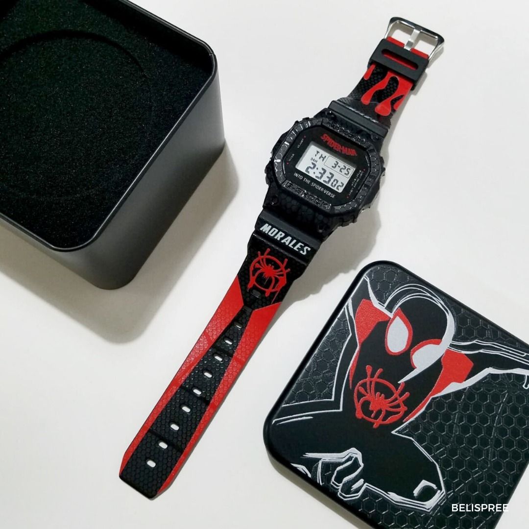 Spiderman Custom Designed Watch G Shock DW-5600 Spider Verse Design ...