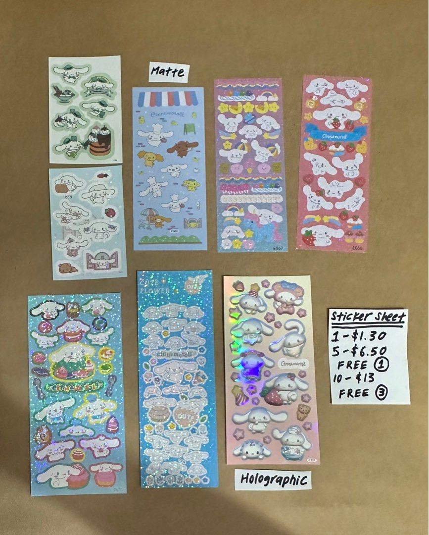 Sticker sheet | GOOD QUALITY | Sanrio Drip Flowers Animals Shinchan ...