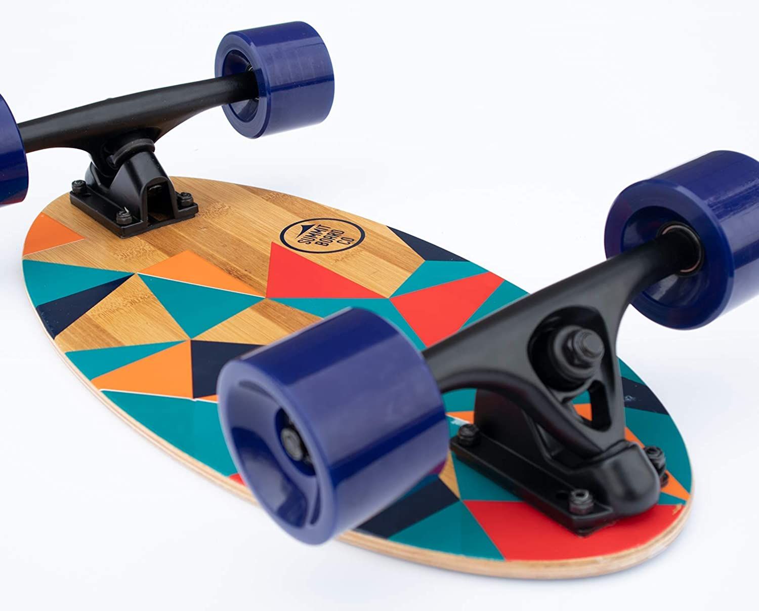Summit Board Co Short Longboard Skateboard Deck with Precision Bearings ...