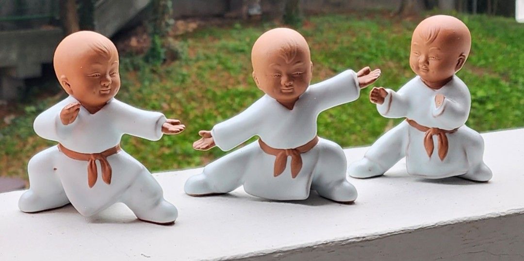 Three little Shaolin monks figurine statue, Hobbies & Toys, Memorabilia ...