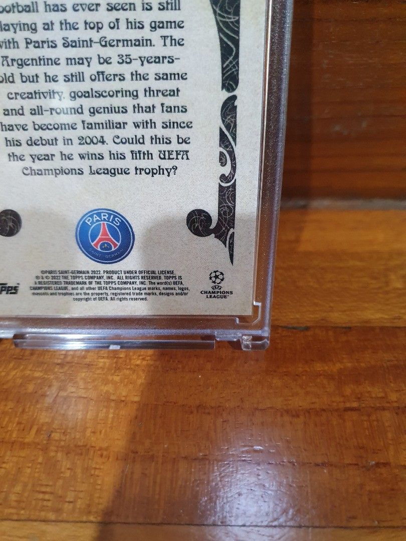 Topps Deco 22/23 LIONEL MESSI GOAT Artistry Card Paris Saint Germain ...