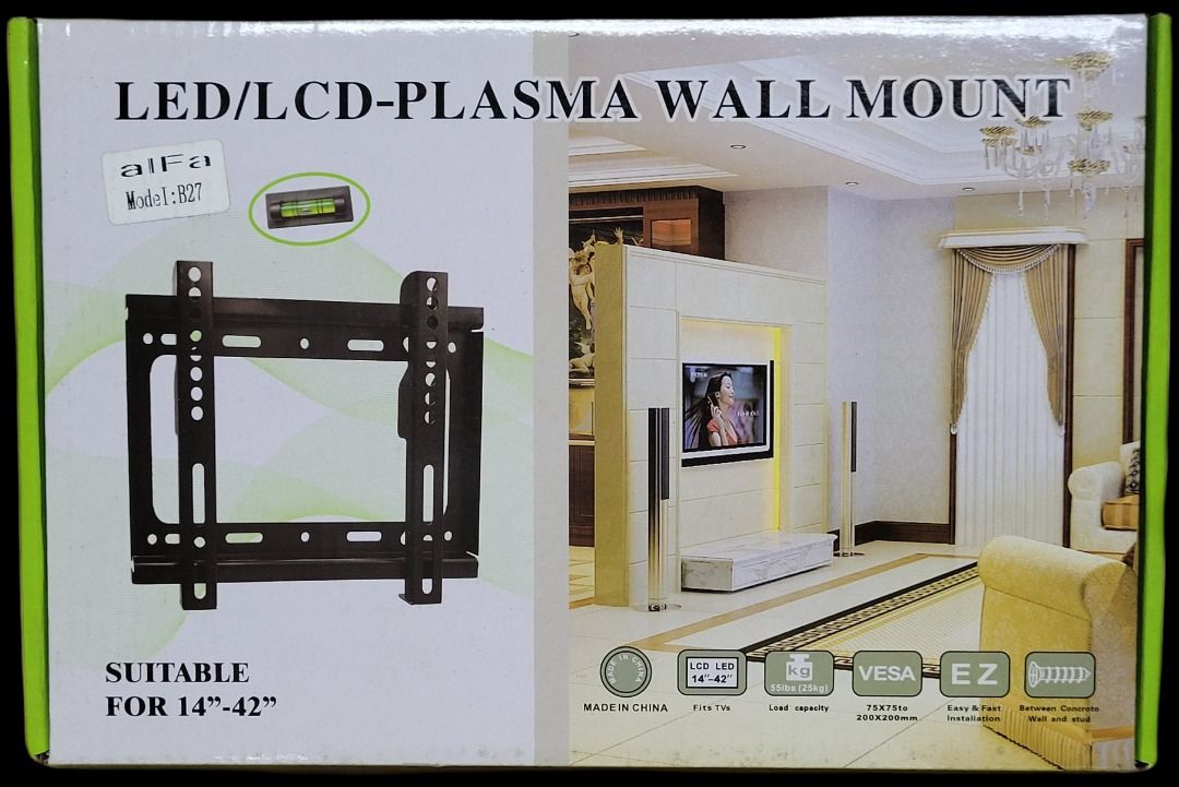 Tv / Monitor/ Television Fixed Wall Mount Bracket ( 14" - 42" ) inches, TV & Home Appliances, TV ...