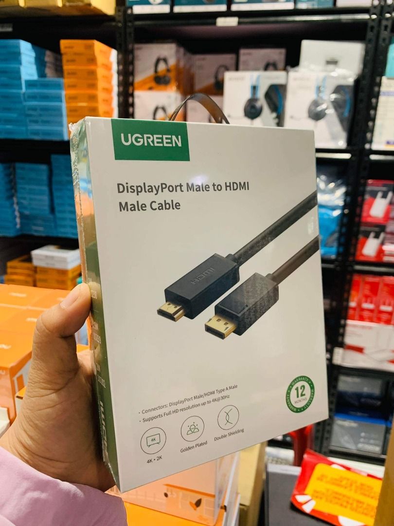 UGREEN Display Port Male to HDMI Male Cable 2M DP101 10202, Computers & Tech, Parts ...