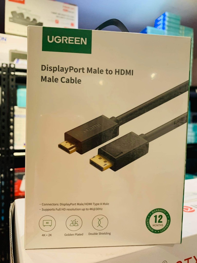 UGREEN Display Port Male to HDMI Male Cable 2M DP101 10202, Computers ... UGREEN Display Port Male to HDMI Male Cable 2M DP101 10202, Computers ...