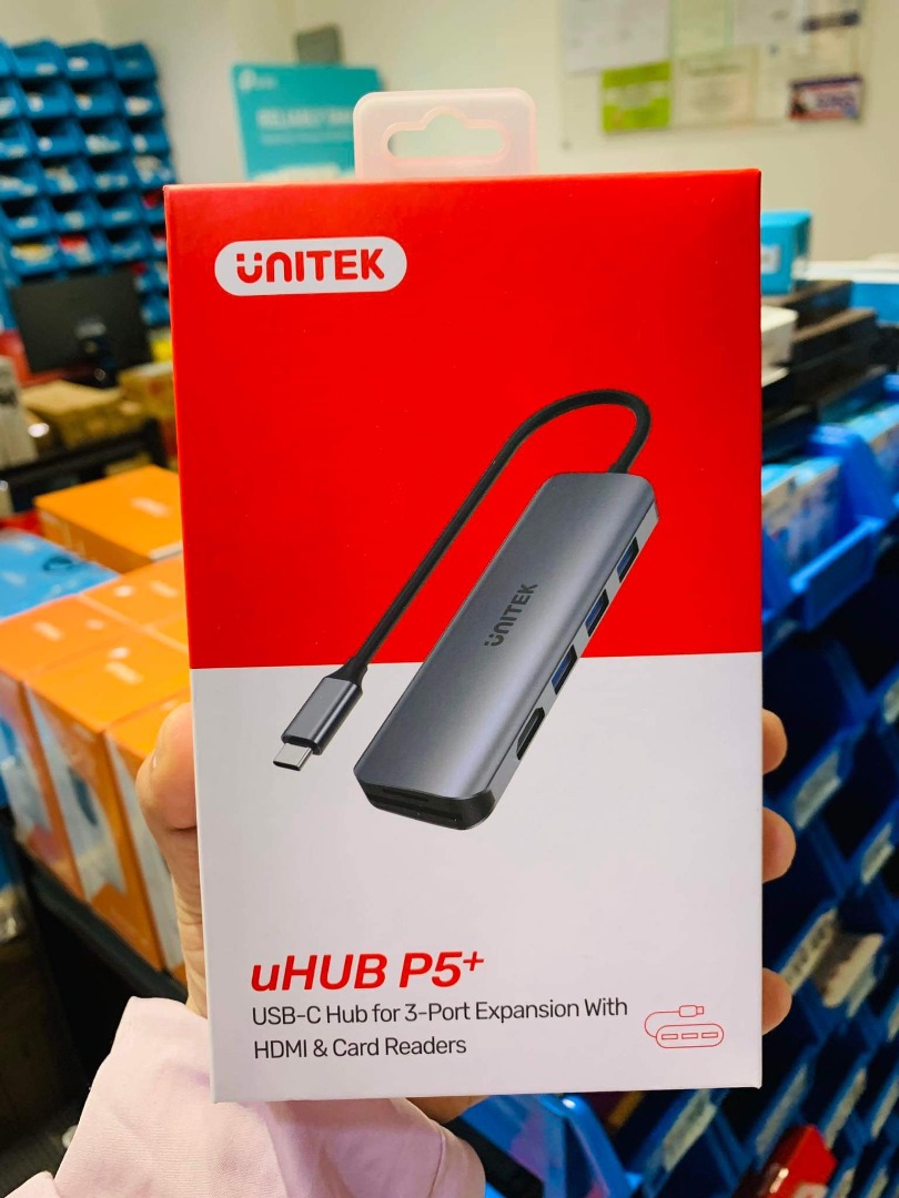 Unitek 6in1 Hub USB-C to 3xUSB 1xHDMI 1xMSD Card Reader Space Grey ...
