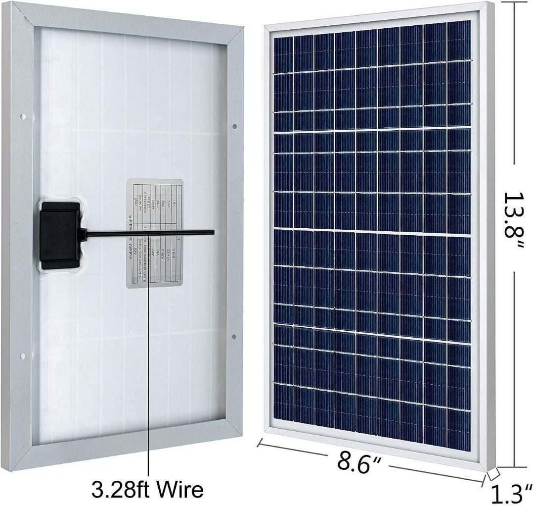 Universal Solar Panel 12V ECO Worthy 10W High Efficiency PV Module ...