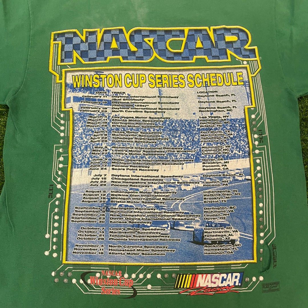 Vintage 2001 Nascar Winston Cup Series Tour Schedule Back to Back Mega ...