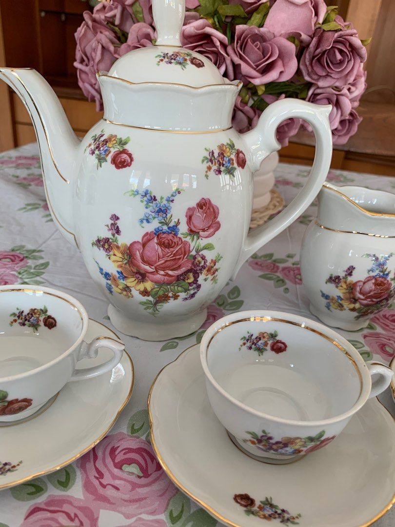 Vintage German Tea Set, Furniture & Home Living, Kitchenware ...