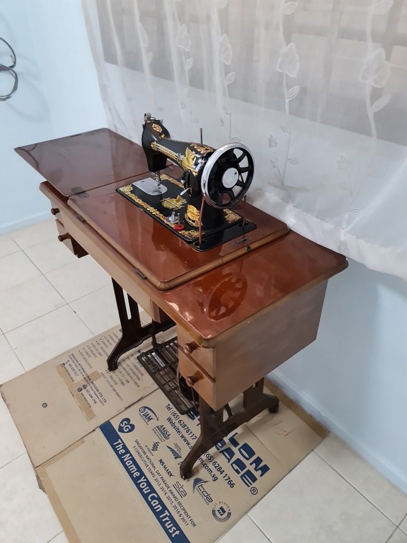 Vintage STANDARD sewing machine, Furniture & Home Living, Furniture ...