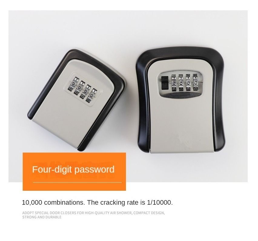 Wall Mounted Key Safe Box Numbering Lock Key Storage Lock Box 4 Digits ...