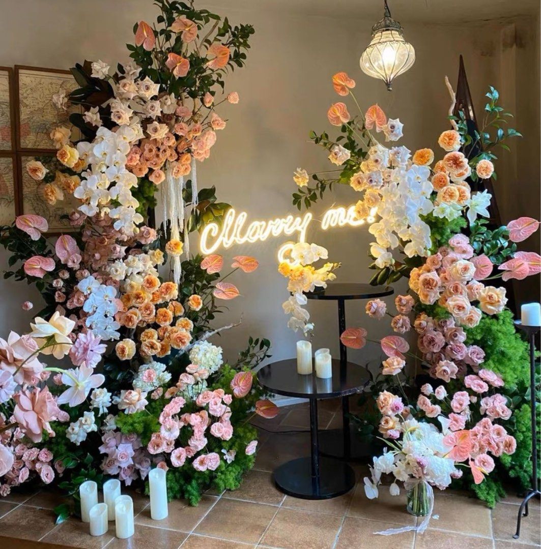 Wedding proposal decoration marry me floral package, Lifestyle Services ...