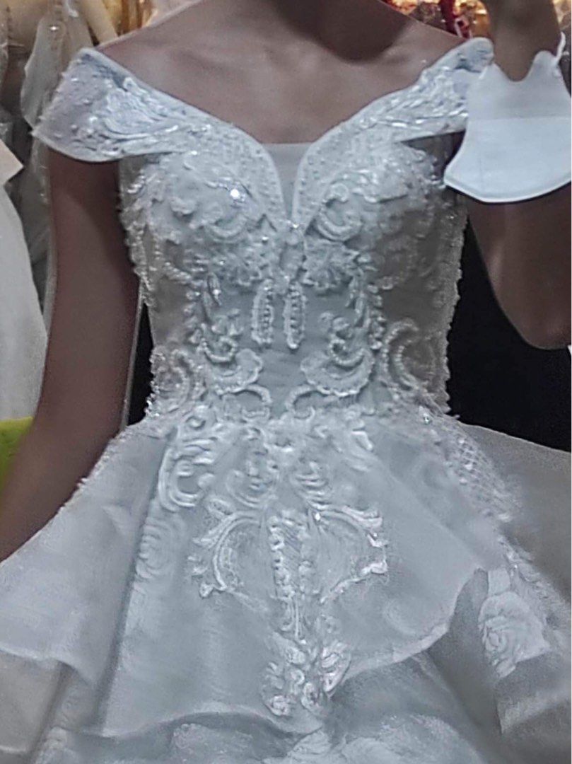White wedding dress gown sagala, Women's Fashion, Dresses & Sets ...
