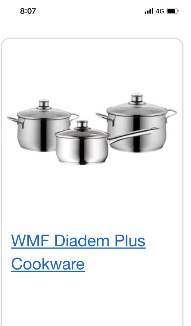 WMF stainless steel pot, Furniture & Home Living, Kitchenware ...