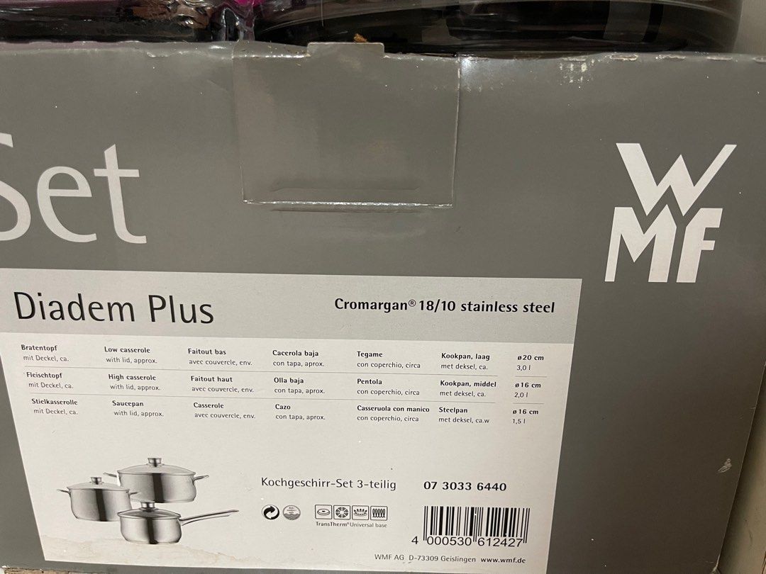 WMF stainless steel pot, Furniture & Home Living, Kitchenware ...