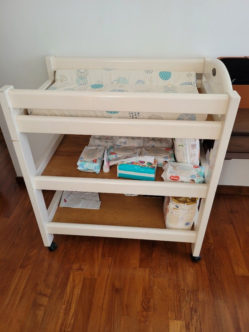 Wooden diaper changing desk, Babies & Kids, Baby Nursery & Kids ...