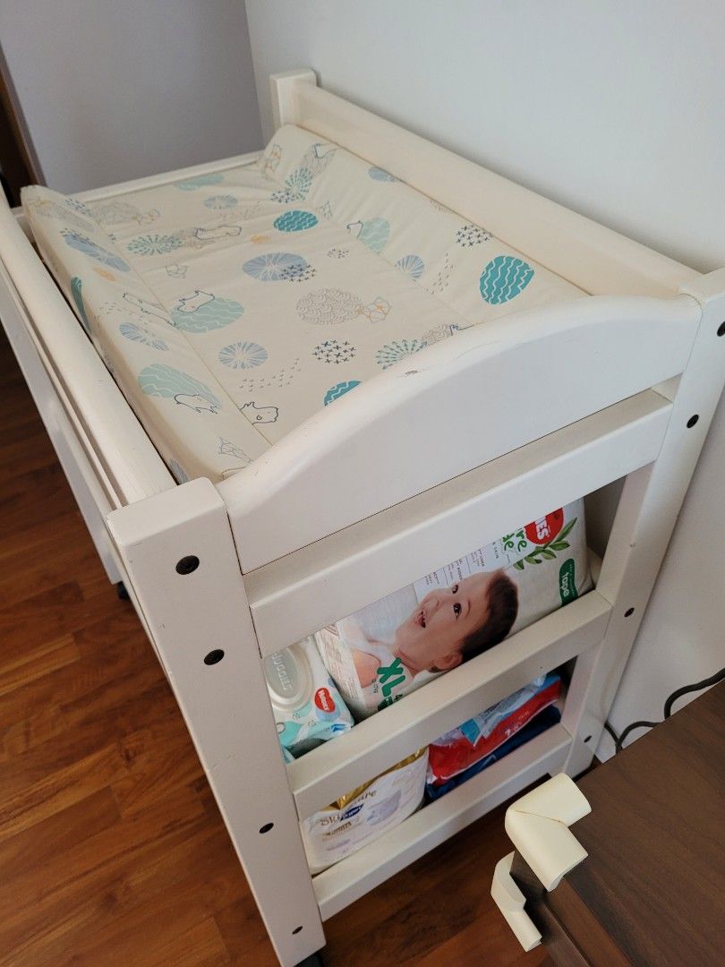 Wooden diaper changing desk, Babies & Kids, Baby Nursery & Kids ...