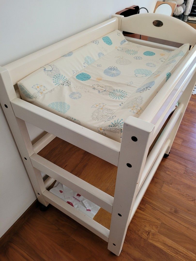 Wooden diaper changing desk, Babies & Kids, Baby Nursery & Kids ...