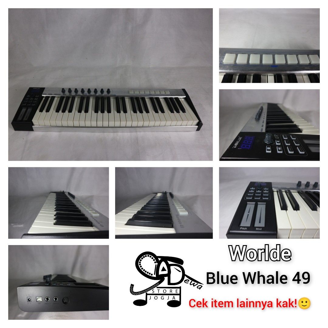 WORLDE BLUE WHALE 49 MIDI CONTROLLER CONTROLER 4 OKTAF PAD, Musik ...