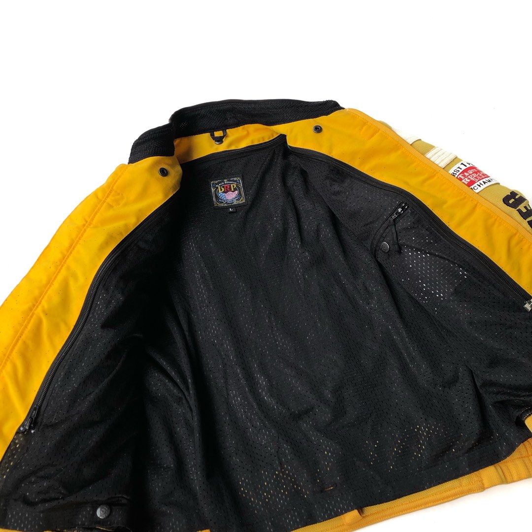 Yellow corn racing jacket, Fesyen Pria, Pakaian , Baju Luaran di Carousell