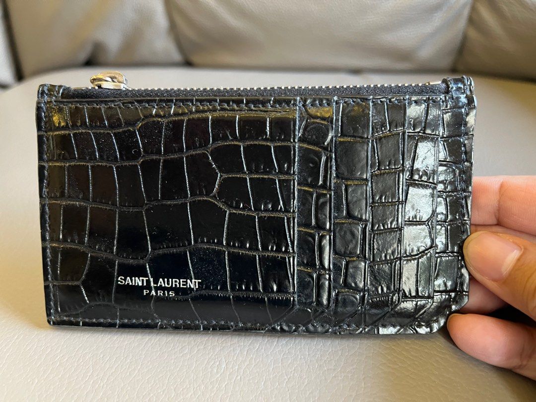 ysl-croc-card-holder-on-carousell
