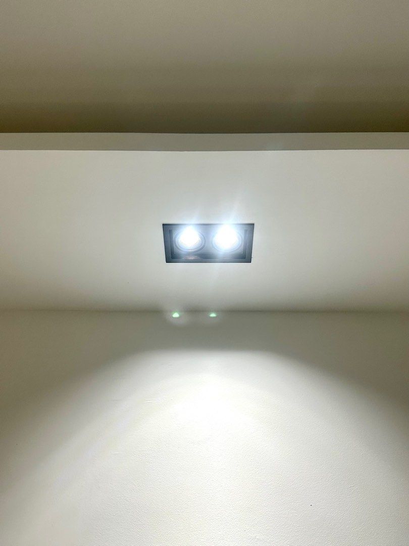 2-gang LED spotlights - Rectangular black frame - cool daylight, Car ...