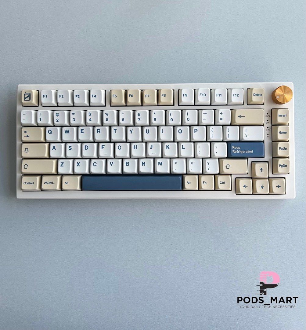 75% custom mechanical keyboard (Soymilk keycaps), Computers & Tech, Parts & Accessories ...