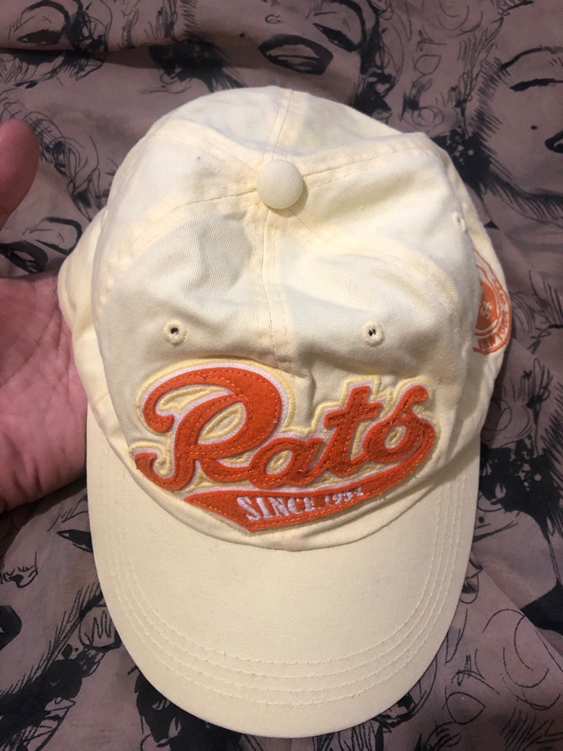 二手 古著 Pats 鵝黃 老帽 棒球帽 cap, 她的時尚, 手錶及配件, 帽子在旋轉拍賣