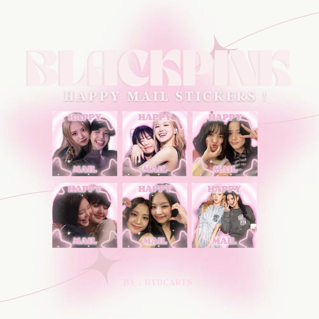 BLACKPINK Happy Mail Stickers ! ꒱, Hobbies & Toys, Collectibles ...