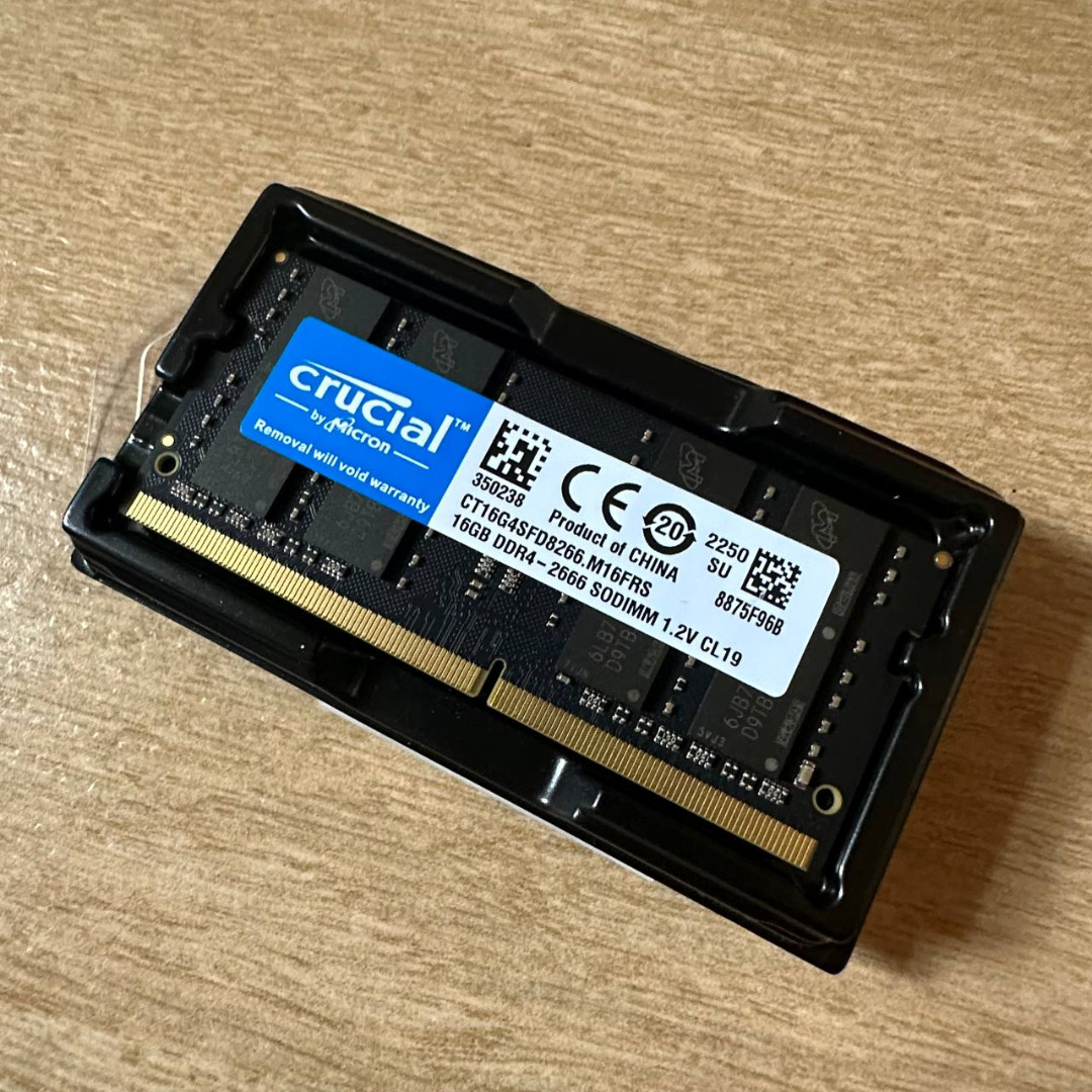 [全新] Crucial DDR4 2666 16GB SODIMM RAM [CT16G4SFD8266], 電腦＆科技, 手提電腦 - Carousell