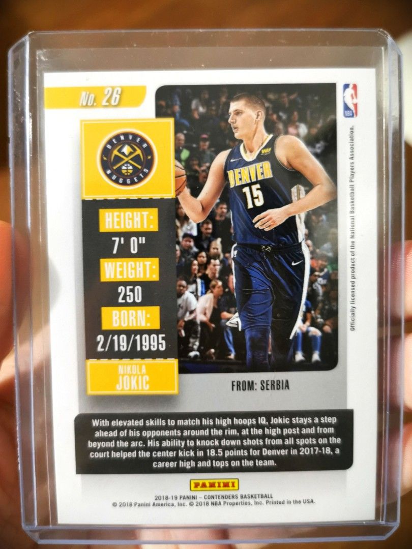 (包郵) Nikola Jokic 球星卡 Finals Ticket (唔係普通ticket) Joker 限量 /99 NBA 丹佛金塊 Denver Nuggets 總冠軍 FMVP ...