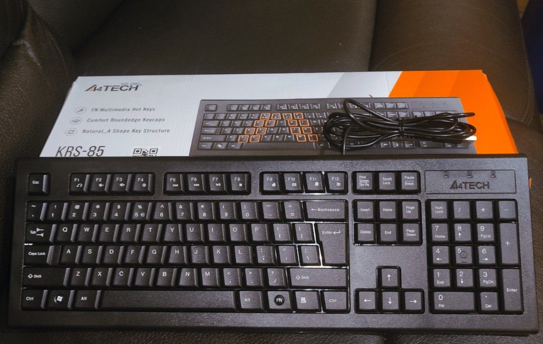 A4TECH ERGONOMIC KEYBOARD, Computers & Tech, Parts & Accessories, Computer Keyboard on Carousell