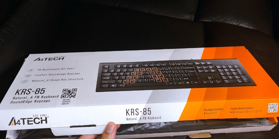 A4TECH ERGONOMIC KEYBOARD, Computers & Tech, Parts & Accessories, Computer Keyboard on Carousell