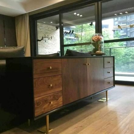 ABHA _ Solid Wood Sideboard Cabinet, Furniture & Home Living, Furniture ...