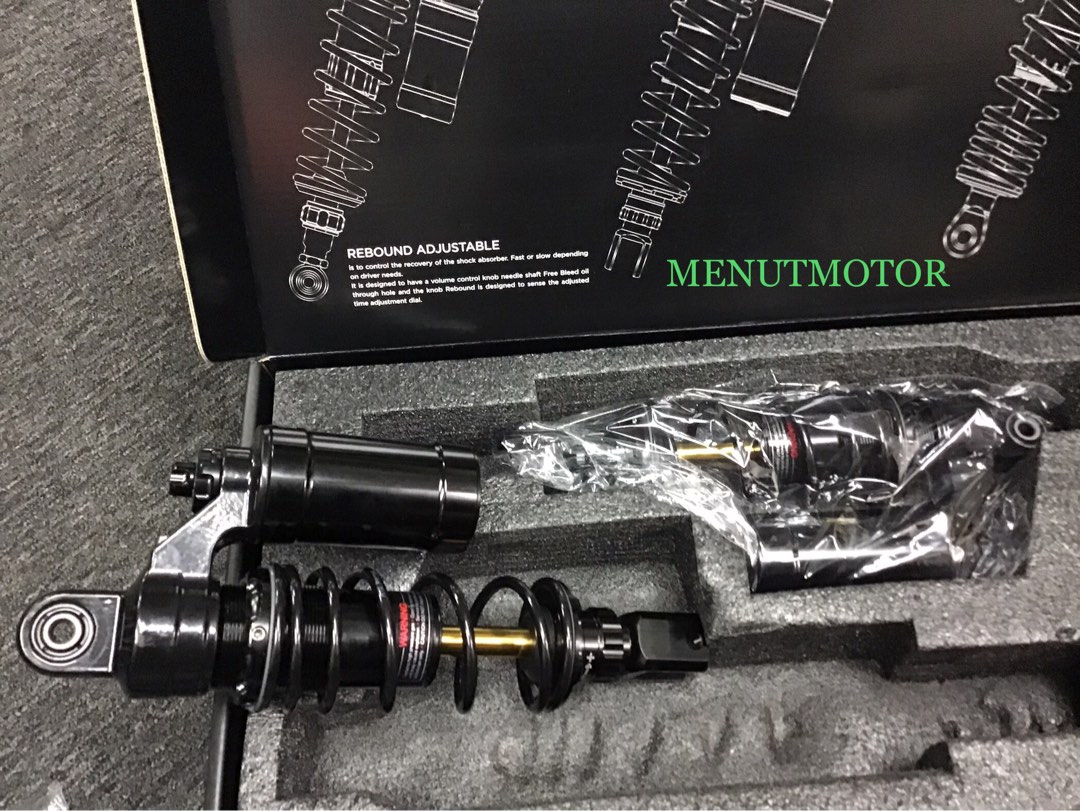 Aerox/Nmax downsize Aji Racing Monoshock with gas phantom black 275MM ...