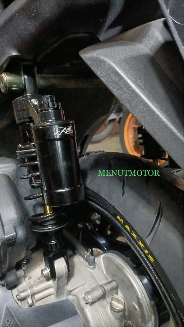 Aerox/Nmax downsize Aji Racing Monoshock with gas phantom black 275MM ...