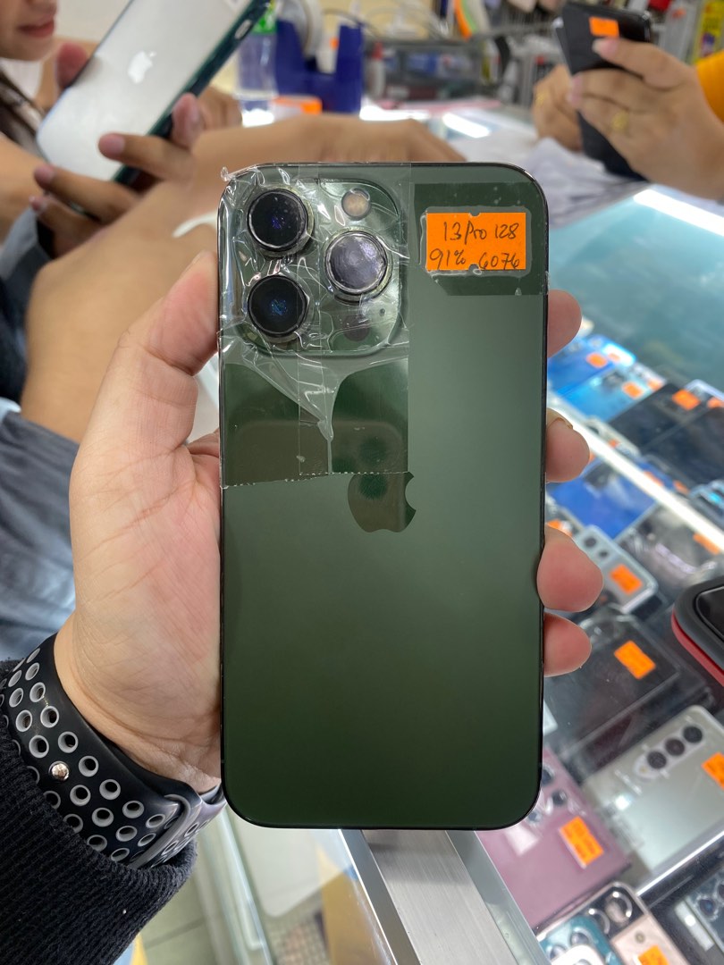 ALPINE GREEN IPHONE 13 PRO 128GB FACTORY UNLOCKED 91% BATTHEALTH NO ...