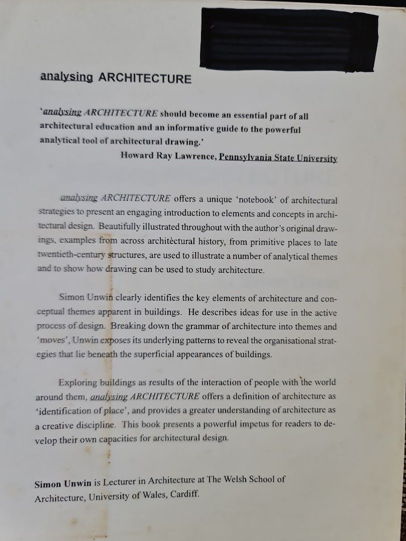 Analysing Architecture by Simon Unwin / Routledge, Hobbies & Toys ...