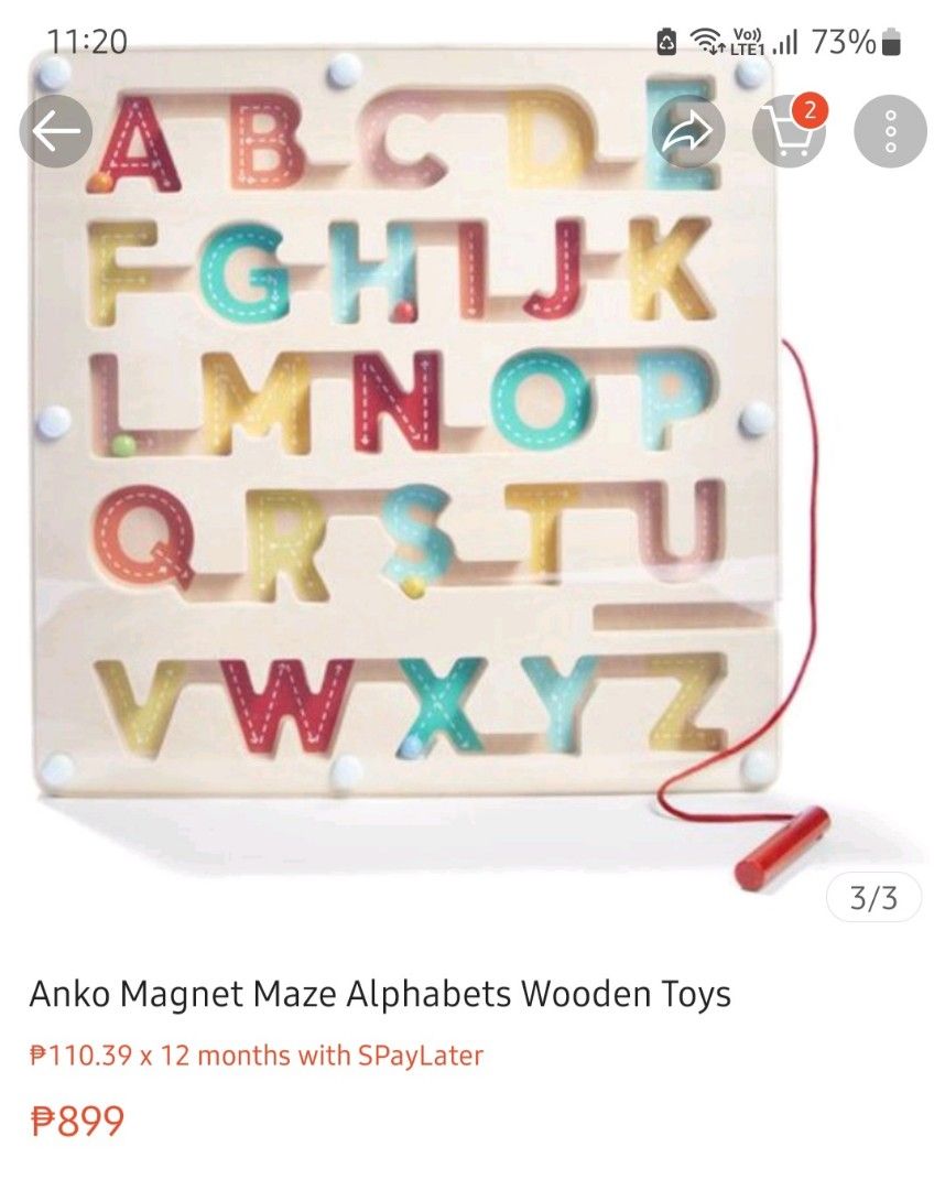 Anko Magnet Maze ABC, Hobbies & Toys, Toys & Games on Carousell