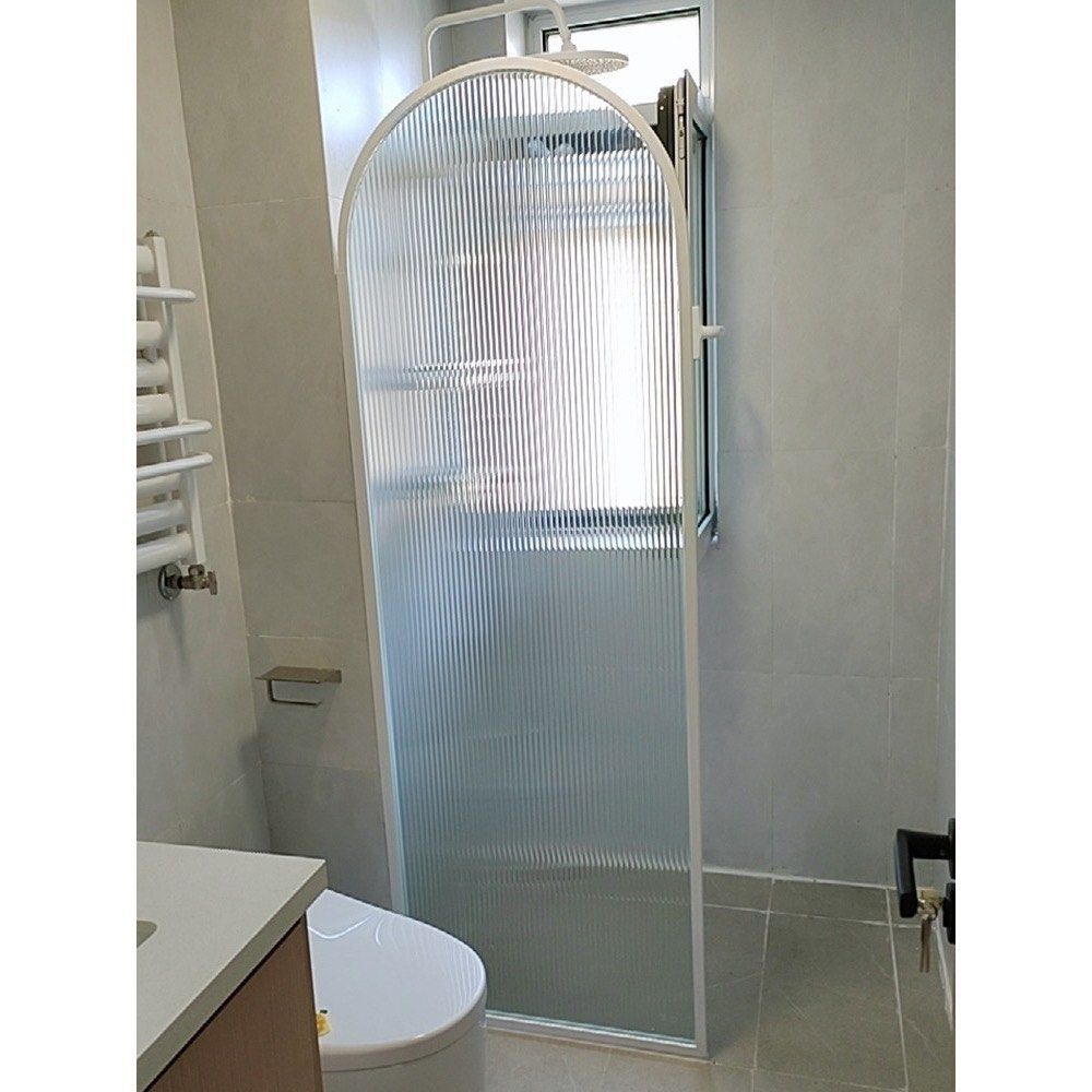 Arch White Shower Screen (Fixed Panel), Furniture & Home Living, Home ...