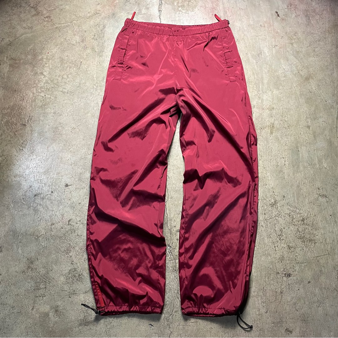 Archival Prada Sport Red Tab Parachute Pants on Carousell