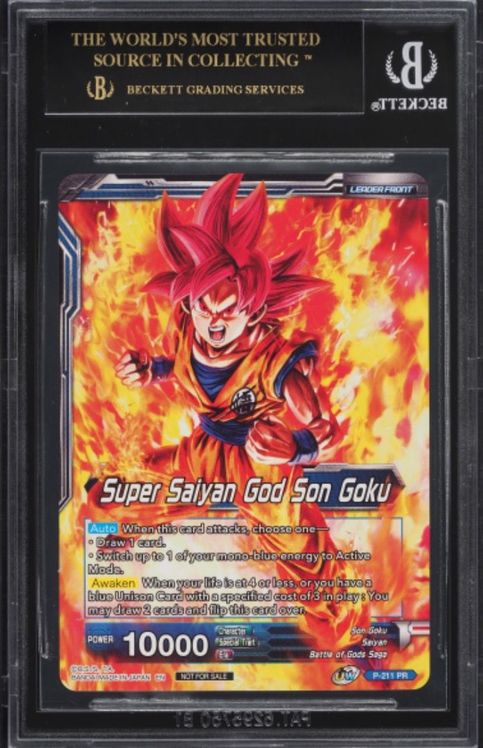 BGS 10 BLACK LABEL SSGSS Son Goku Soul Striker Reborn Gold Stamped ...