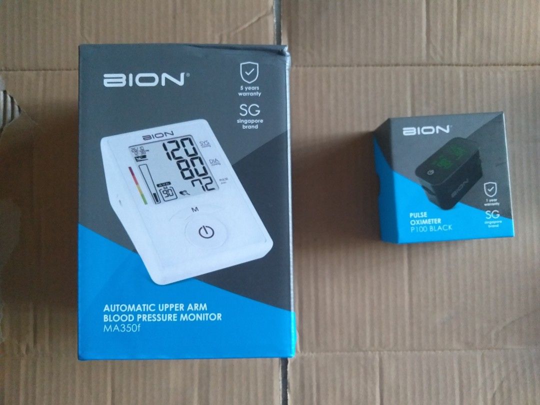 Bion Automatic Upper Arm Blood Pressure Monitor MA350f + Bion Finger ...