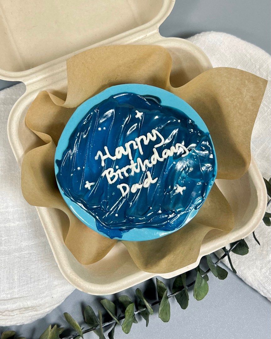 Blue Stars Korean Bento Cake, Food & Drinks, Homemade Bakes on Carousell
