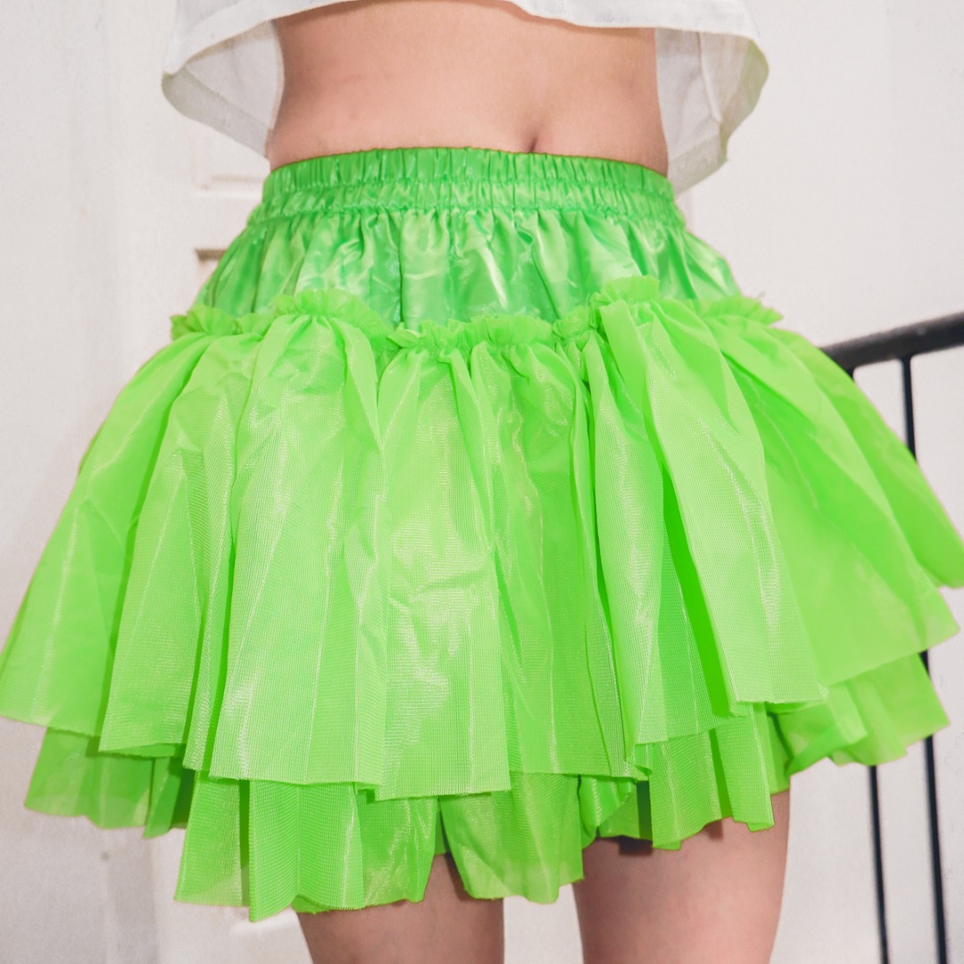 BODYLINE Lime Green Tutu Skirt | Lolita Anime Cosplay Decora Kei Bright ...