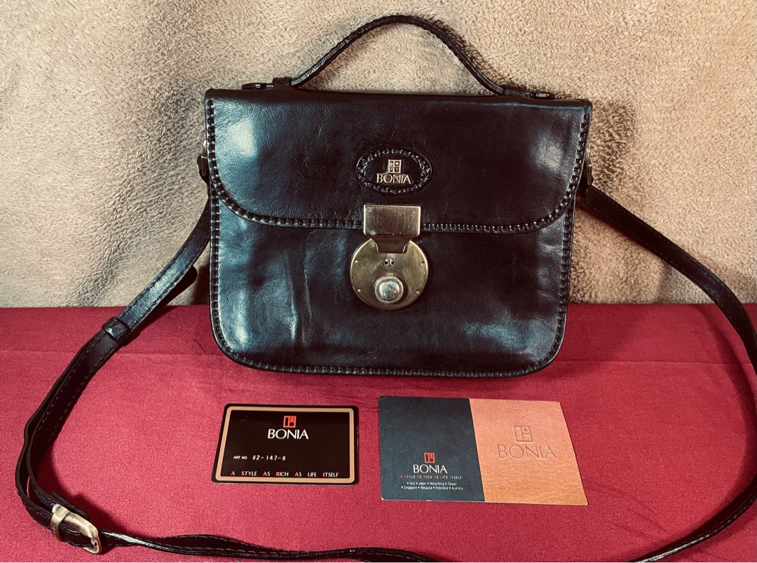 Bonia Italy Small Leather Handbag Sling Bag from Antico Collection With ...